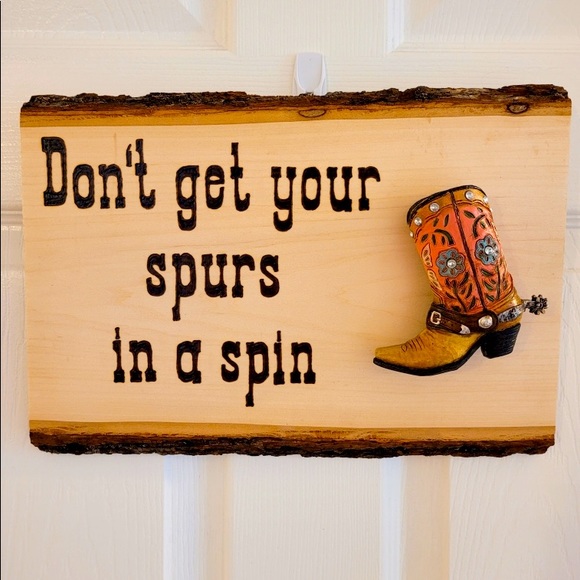 Wall Decor | Handmade Wooden Spur Plaque | Poshmark